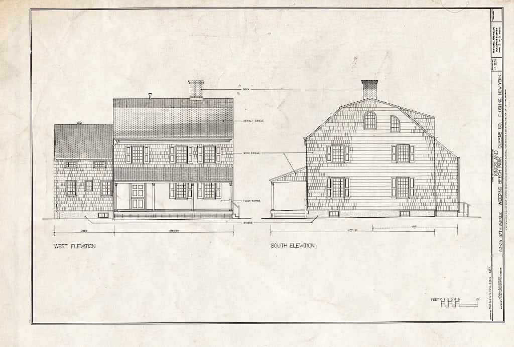 Blueprint HABS NY,41-Flush,6A- (Sheet 3 of 5) - Kingsland, Weeping Bea ... Blueprint HABS NY,41-Flush,6A- (Sheet 3 of 5) - Kingsland, Weeping Bea ...