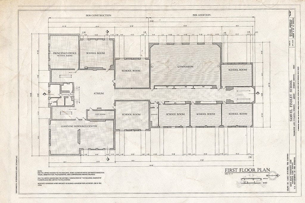 School Blueprints Drawing