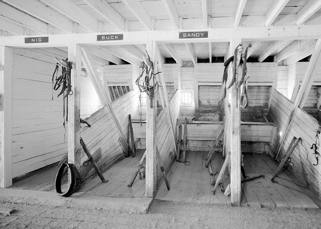 Historic Photo : Fort Egbert, Mule Barn, Yukon River at Mission Creek, – Historic Pictoric