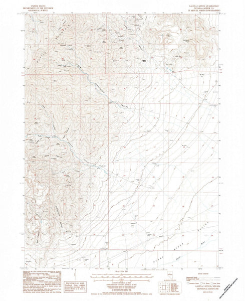 1984 Galena Canyon, NV - Nevada - USGS Topographic Map - Historic Pictoric
