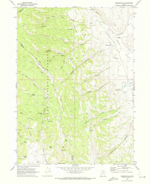 1969 Meadowville, UT - Utah - USGS Topographic Map - Historic Pictoric 1969 Meadowville, UT - Utah - USGS Topographic Map - Historic Pictoric