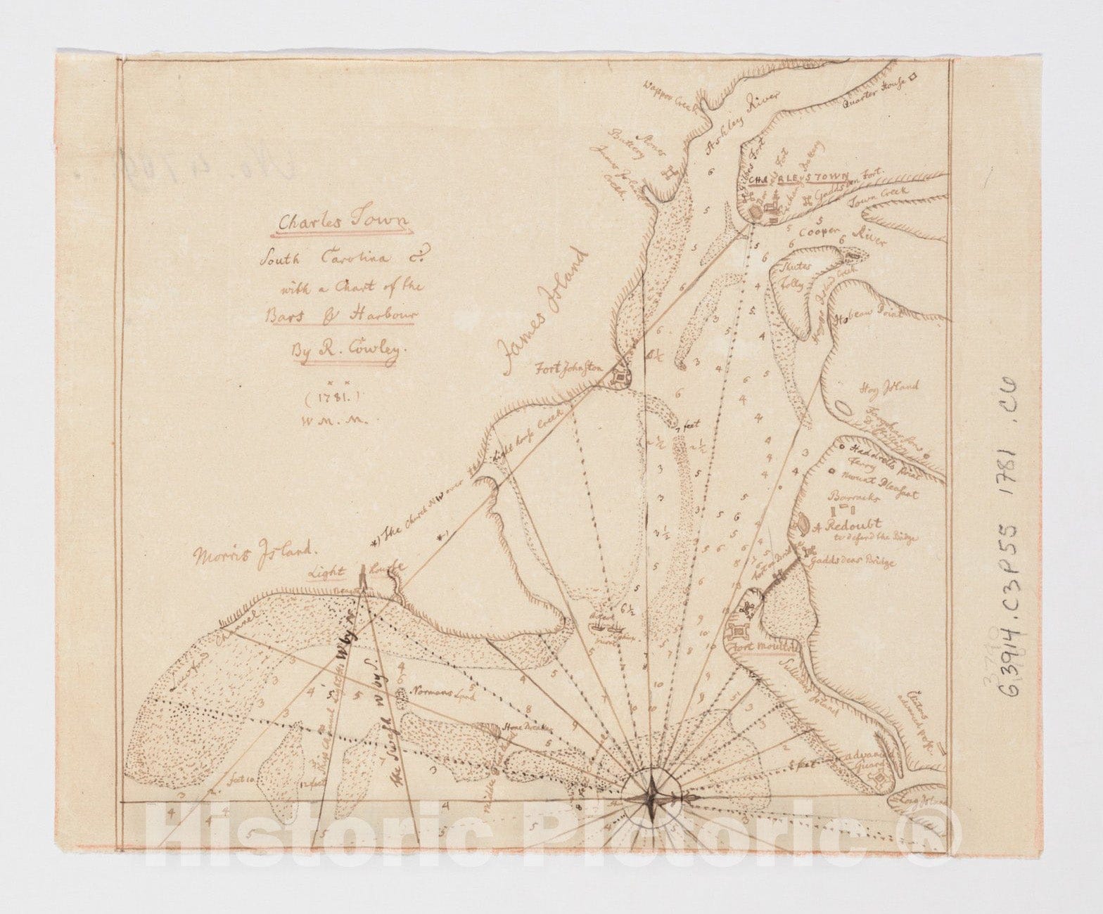 Historical Map, 1781 Charles Town, South Carolina : with a Chart of Th ...