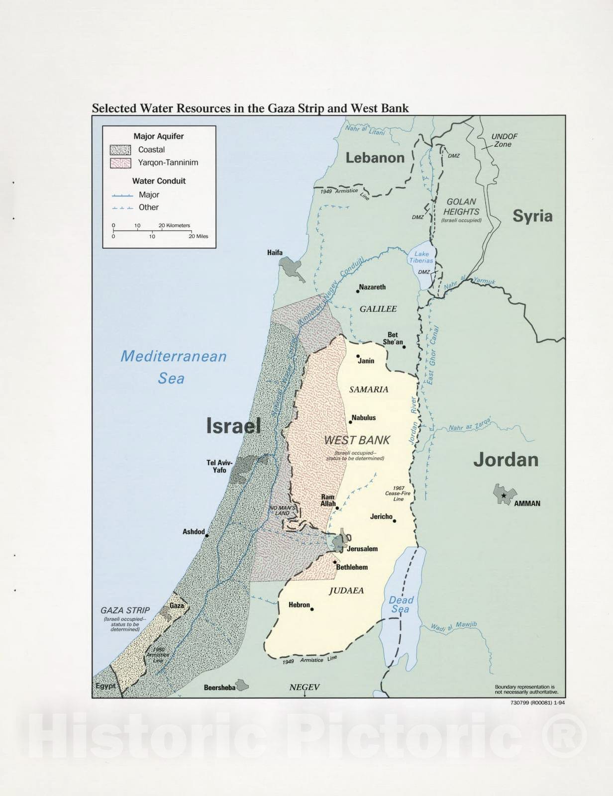 Historic 1994 Map - The Gaza Strip & West Bank : a map Folio - Selecte ...