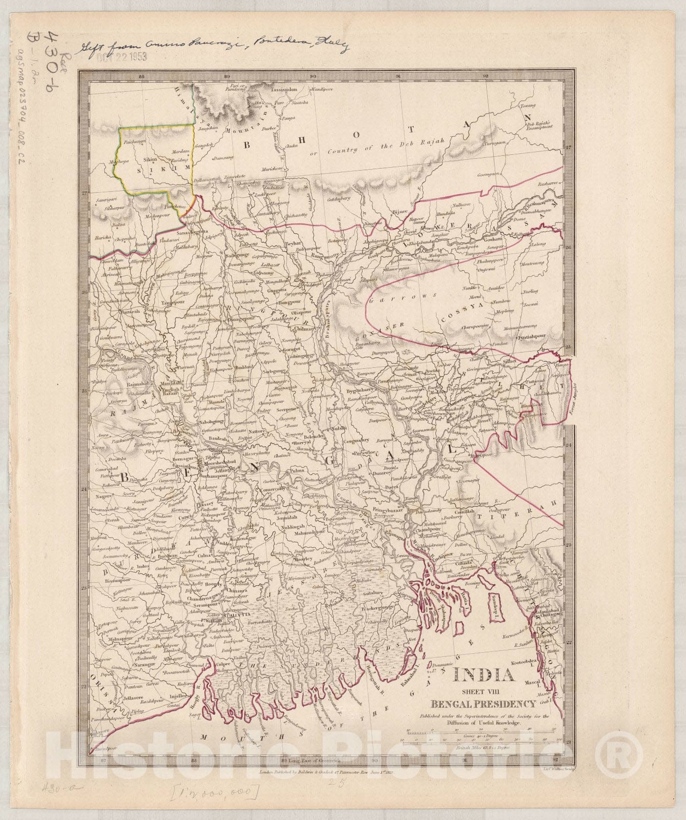 Map : India and Ceylon 1853 13, India and Ceylon , Antique Vintage Rep – Historic Pictoric