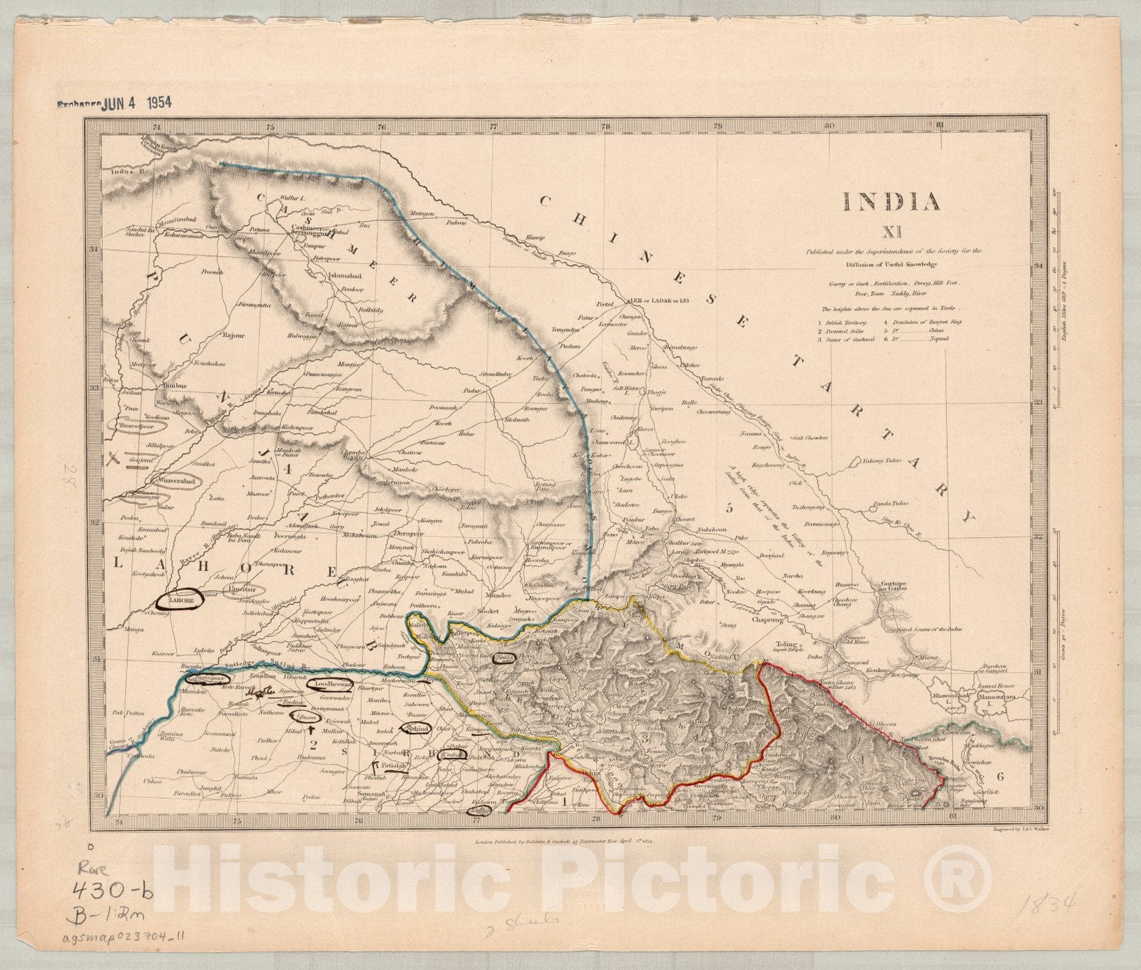 Map : India and Ceylon 1853 14, India and Ceylon , Antique Vintage Rep – Historic Pictoric
