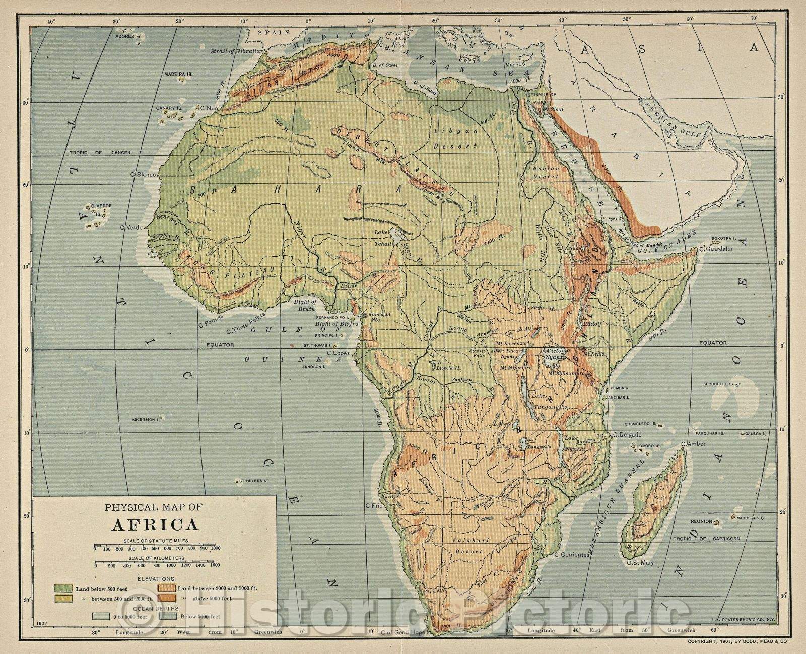Africa Map Physical The Geography Of Africa