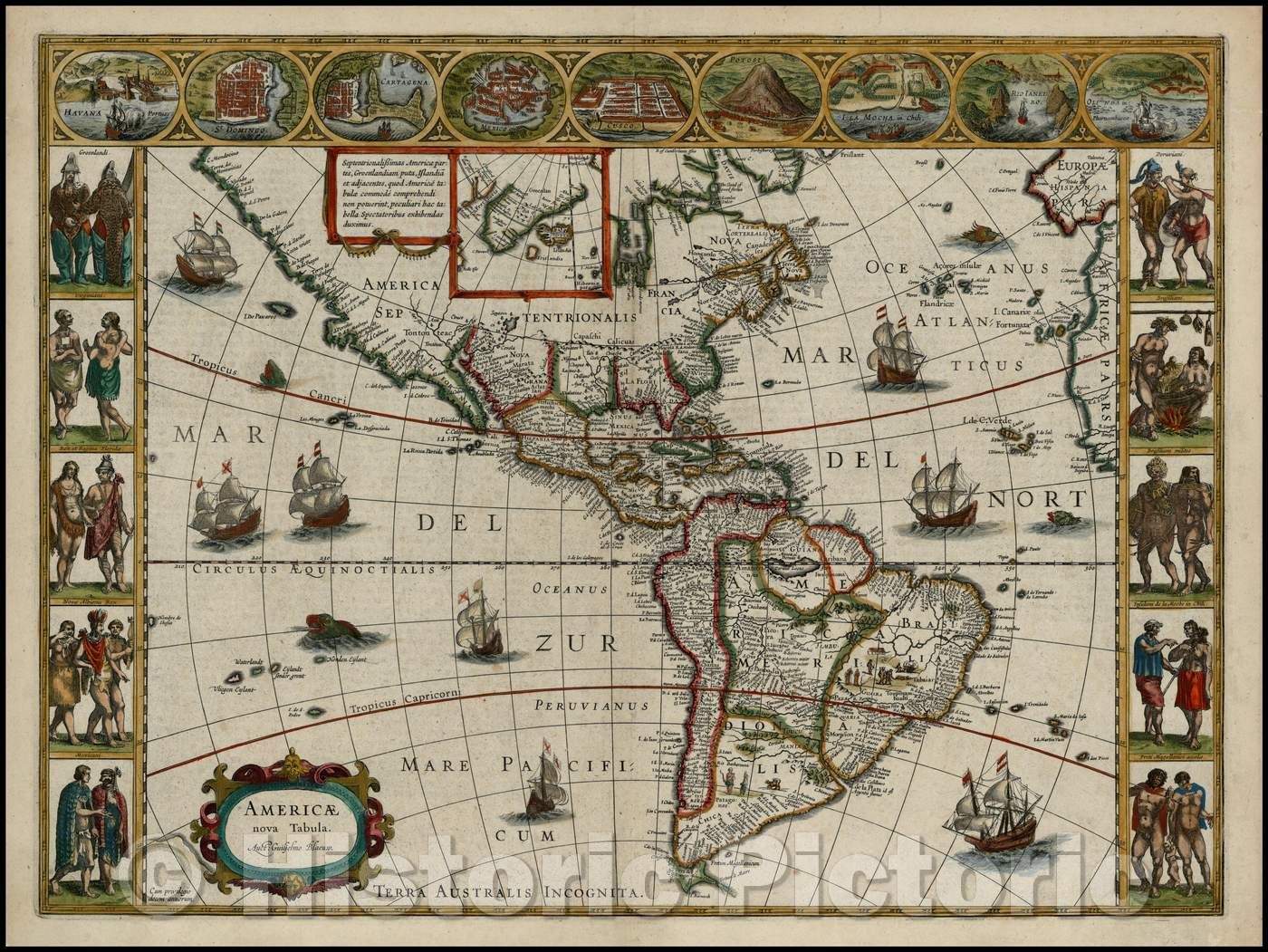 Historic Map - Americae Nova Tabula, 1640, Willem Janszoon Blaeu v2 – Historic Pictoric
