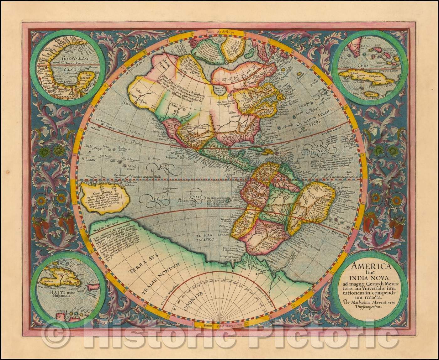 Historic Map - America sive India Nova ad magnae Gerardi Mercatoris av – Historic Pictoric