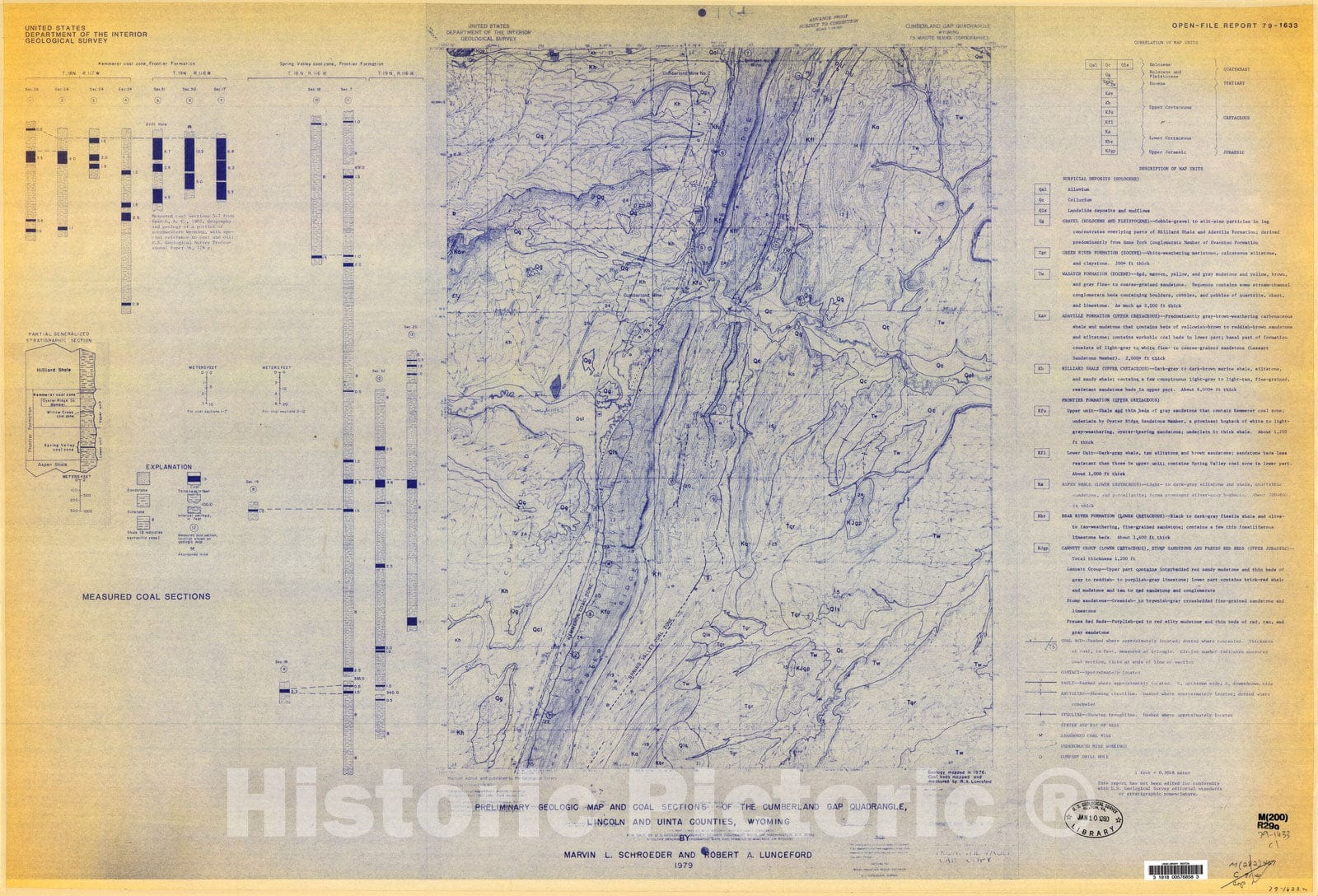 Map : Preliminary geologic map and coal sections of the Cumberland Gap ...