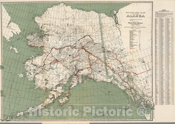 Historic Map : Standard map of the Territory of Alaska, 1940 - Vintage ...
