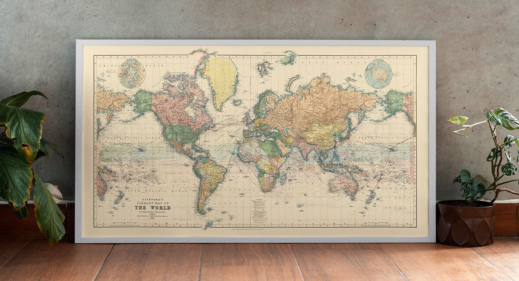 Historic Map - Map of The World, 1900, - Vintage Wall Art - Historic ...