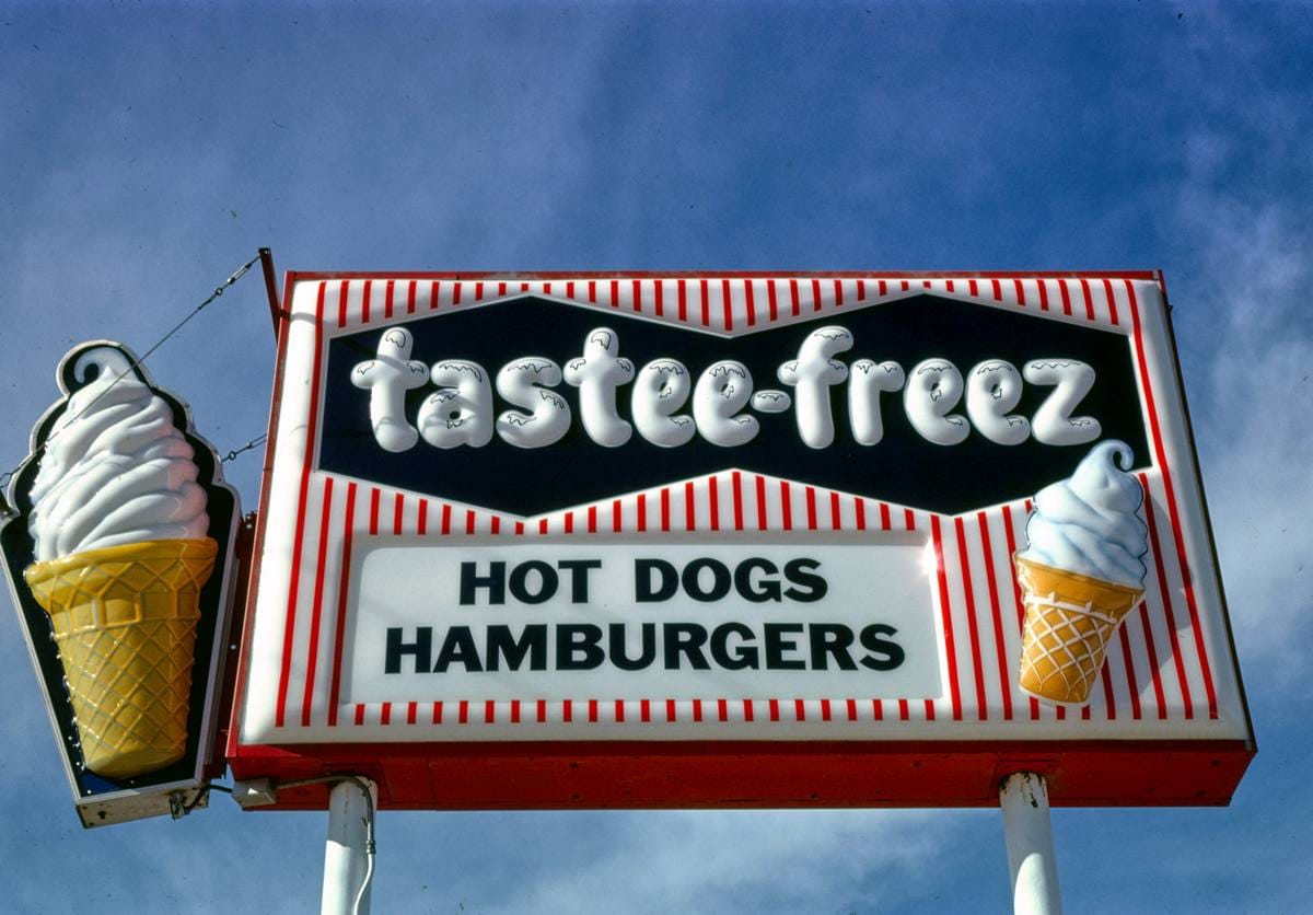Historic Photo : 1979 Tastee Freez ice cream sign, Santa Fe, New Mexic ...
