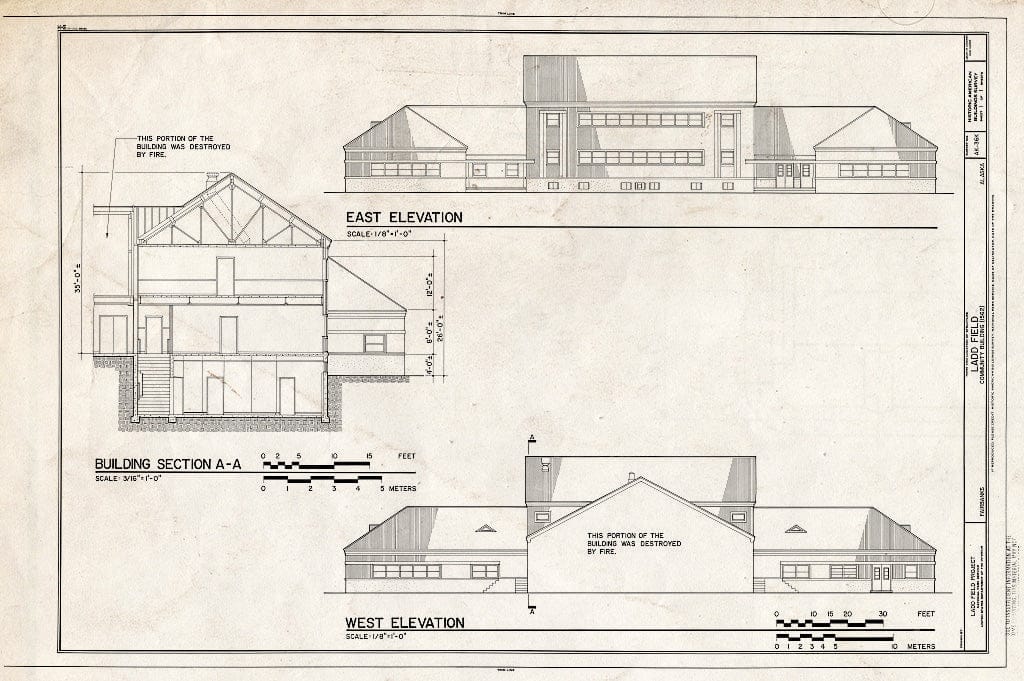Blueprint HABS AK,6-FAIBA,1-K- (Sheet 1 of 1) - Ladd Field, Community ...