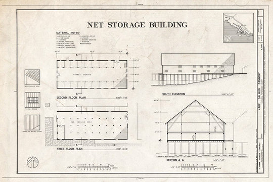 Blueprint Net Storage Building - Kake Salmon Cannery, 540 Keku Road, K ...