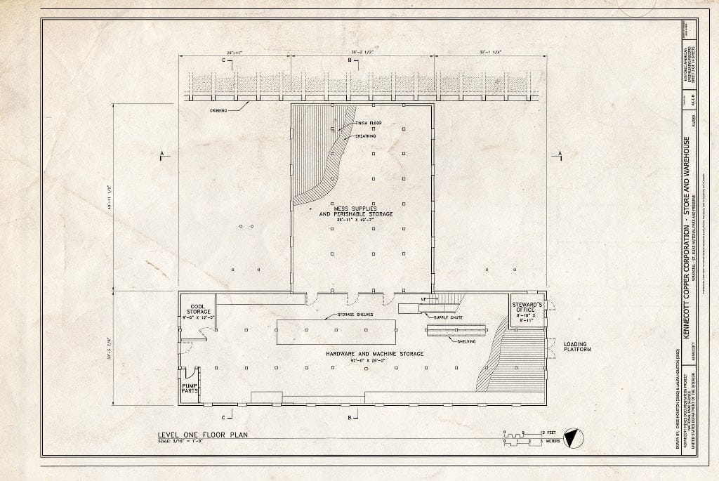 Blueprint Level One Floor Plan - Kennecott Copper Corporation, Company ...