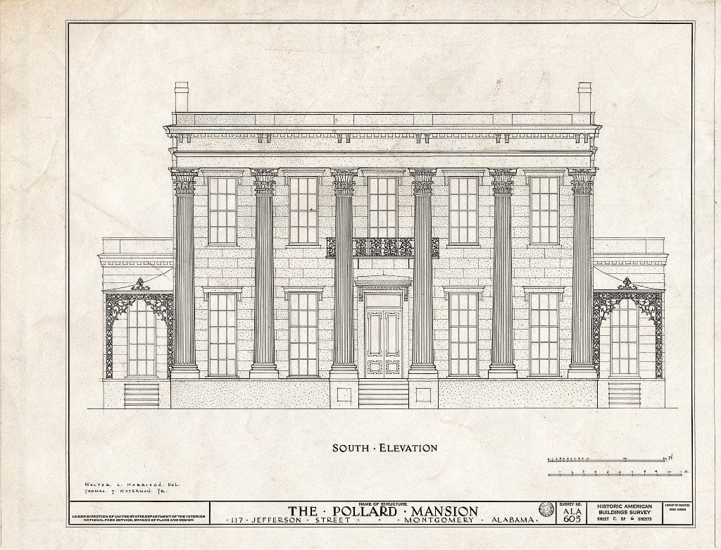 Blueprint HABS ALA,51-MONG,5- (Sheet 2 of 6) - Colonel Charles TEED Po ...