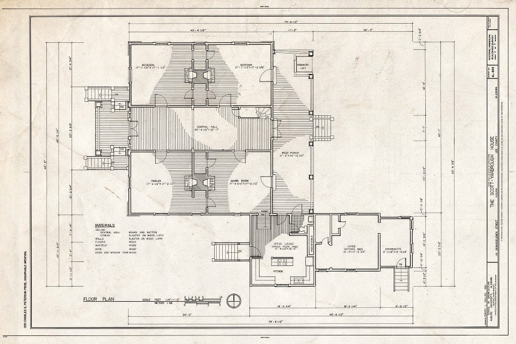 Blueprint HABS ALA,41-AUB,6- (Sheet 2 of 3) - Scott-Yarbrough House, 1 ...