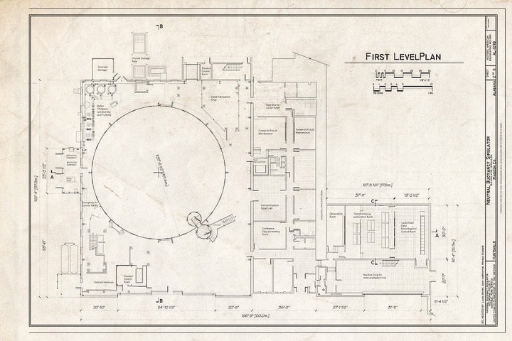 Blueprint First Level Plan - Marshall Space Flight Center, Neutral Buo ...
