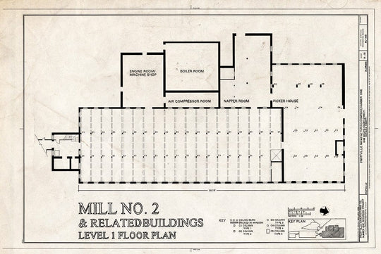 Blueprint Mill No. 2 and Related Building Level 1 Floor Plan - Prattvi ...