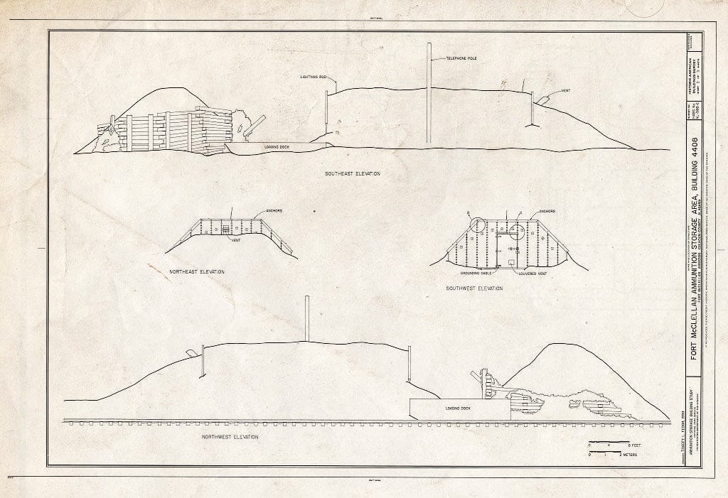 Blueprint HABS AL-988-C (Sheet 2 of 3) - Fort McClellan Ammunition Sto ...