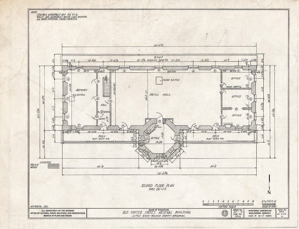 Blueprint HABS ARK,60-LIRO,3- (Sheet 4 of 12) - U.S. Arsenal Building ...