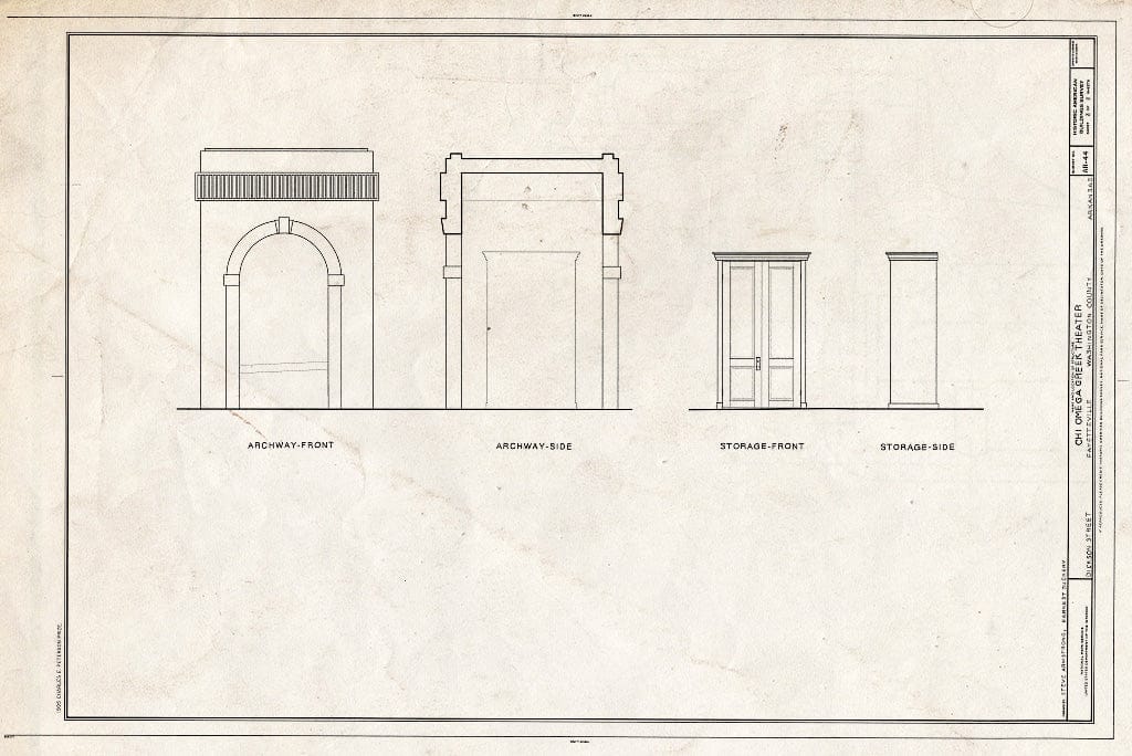 Blueprint HABS ARK,72-FAYV,2- (Sheet 8 of 8) - Chi Omega Greek Theater ...