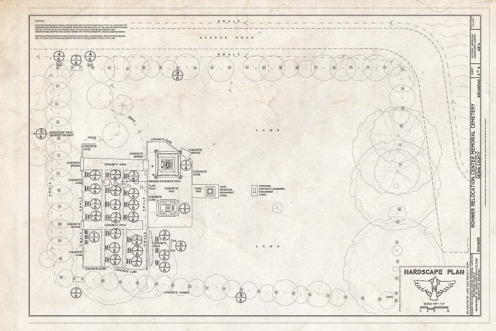 Blueprint Hardscape Plan - Rohwer Relocation Center Memorial Cemetery ...