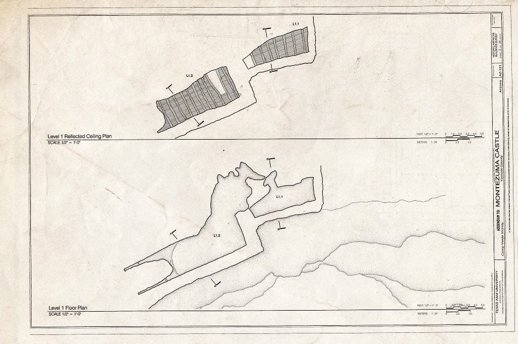 Blueprint Level 1 Floor Plan & Reflected Ceiling Plan - Montezuma Cast ...
