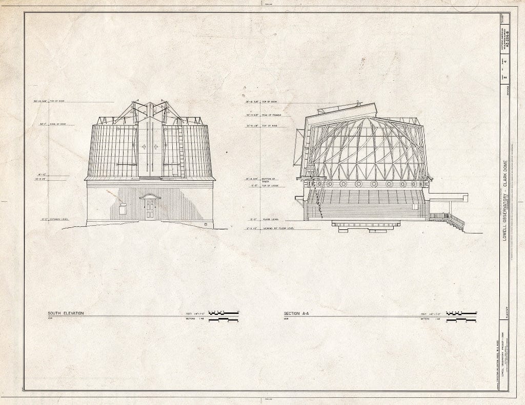 Blueprint HABS ARIZ,3-Flag,1B- (Sheet 2 of 4) - Lowell Observatory, Cl ...