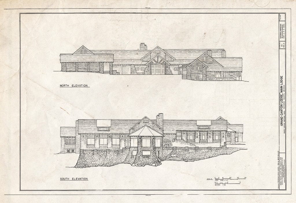 Blueprint HABS ARIZ,3-GRACAN,14A- (Sheet 2 of 3) - Grand Canyon Lodge ...