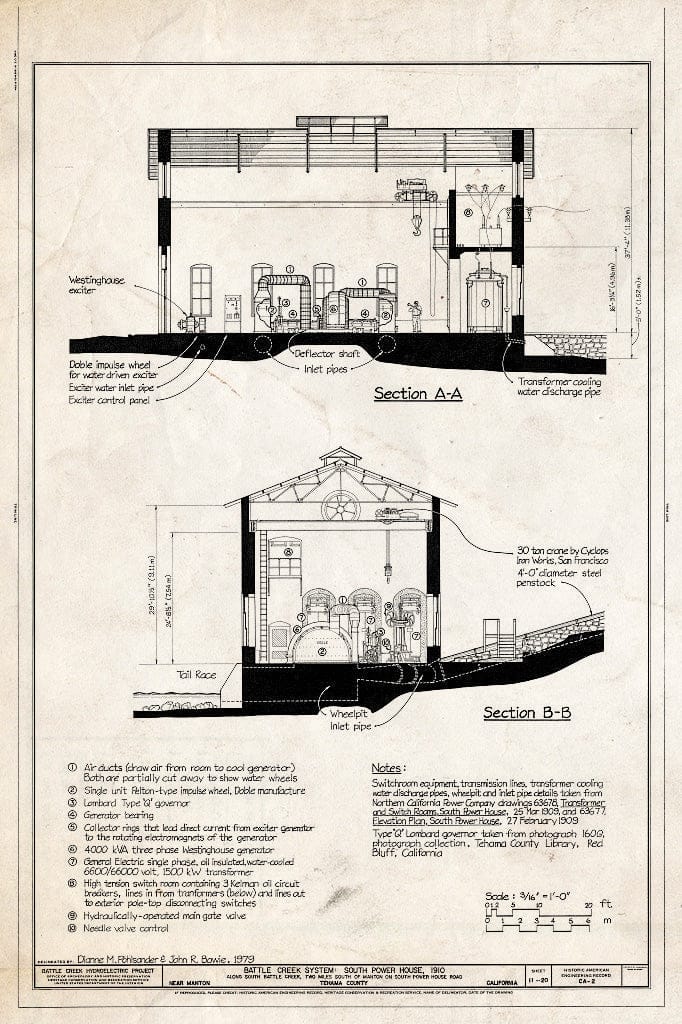Blueprint Ground Floor, Second Floor - Battle Creek Hydroelectric Syst ...