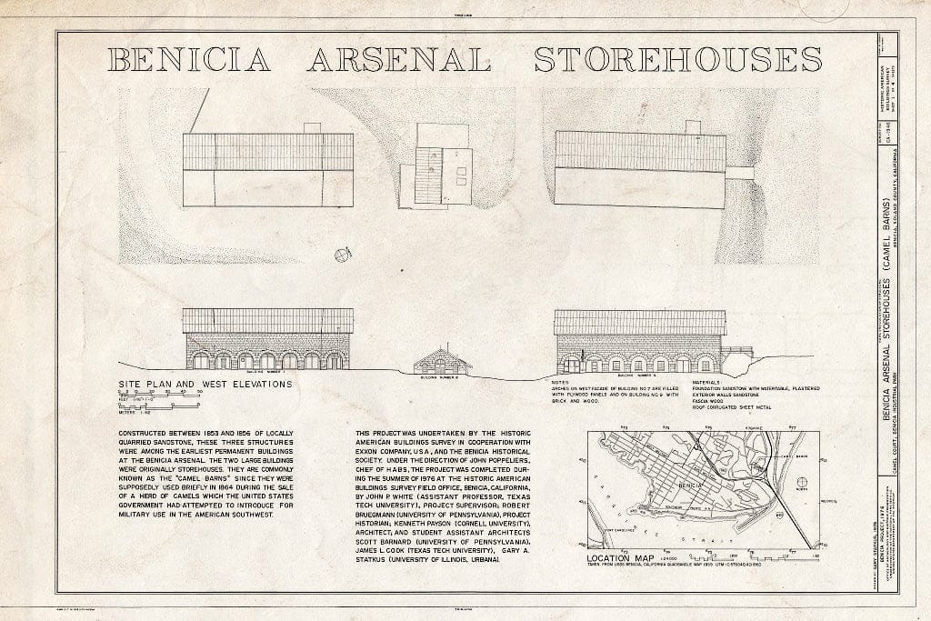 Blueprint HABS Cal,48-Beni,4T- (Sheet 1 of 4) - Benicia Arsenal, Store ...