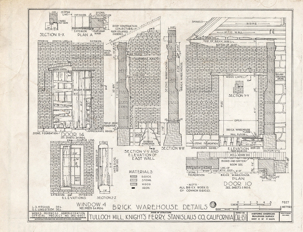 Blueprint HABS Cal,50-KNITF,2- (Sheet 8 of 9) - Tulloch Mill, Stanisla ...