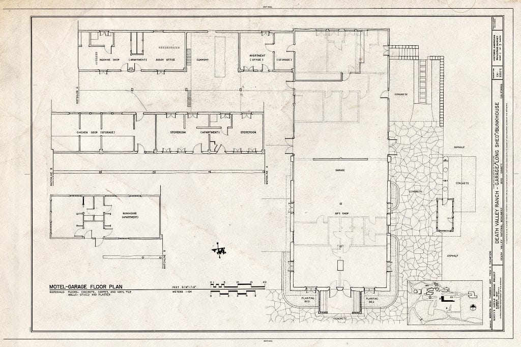 Blueprint HABS Cal,14-DVNM,1-C- (Sheet 1 of 3) - Death Valley Ranch, G ...