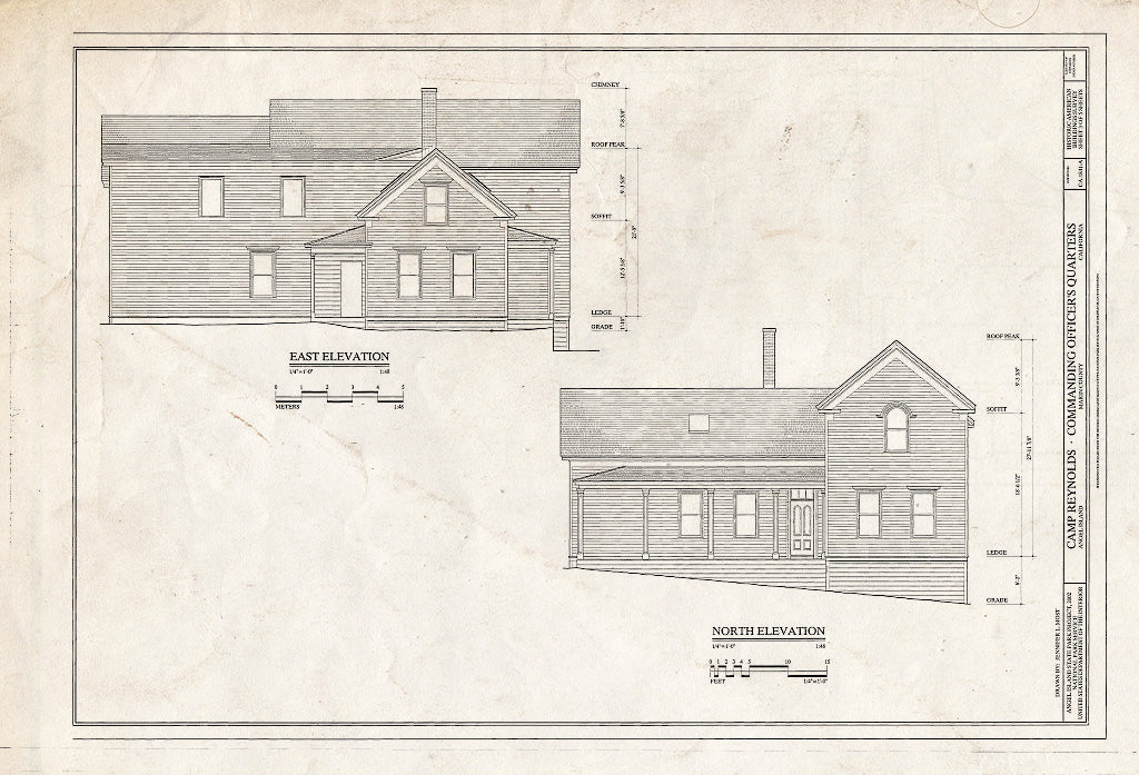 Blueprint HABS CA-1841-A (Sheet 3 of 5) - Camp Reynolds, Commanding Of ...