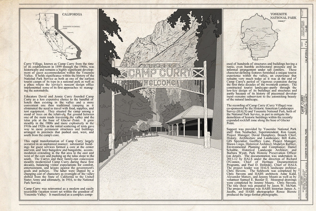 Blueprint Camp Curry Title Sheet - Camp Curry, Curry Village, Mariposa ...