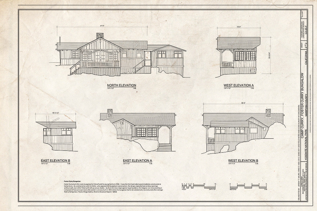 Blueprint Camp Curry, Foster Curry Bungalow - Camp Curry, Foster Curry ...