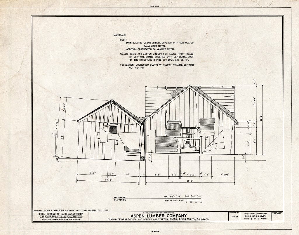 Blueprint HABS Colo,49-ASP,2- (Sheet 4 of 5) - Aspen Lumber Company Bu ...