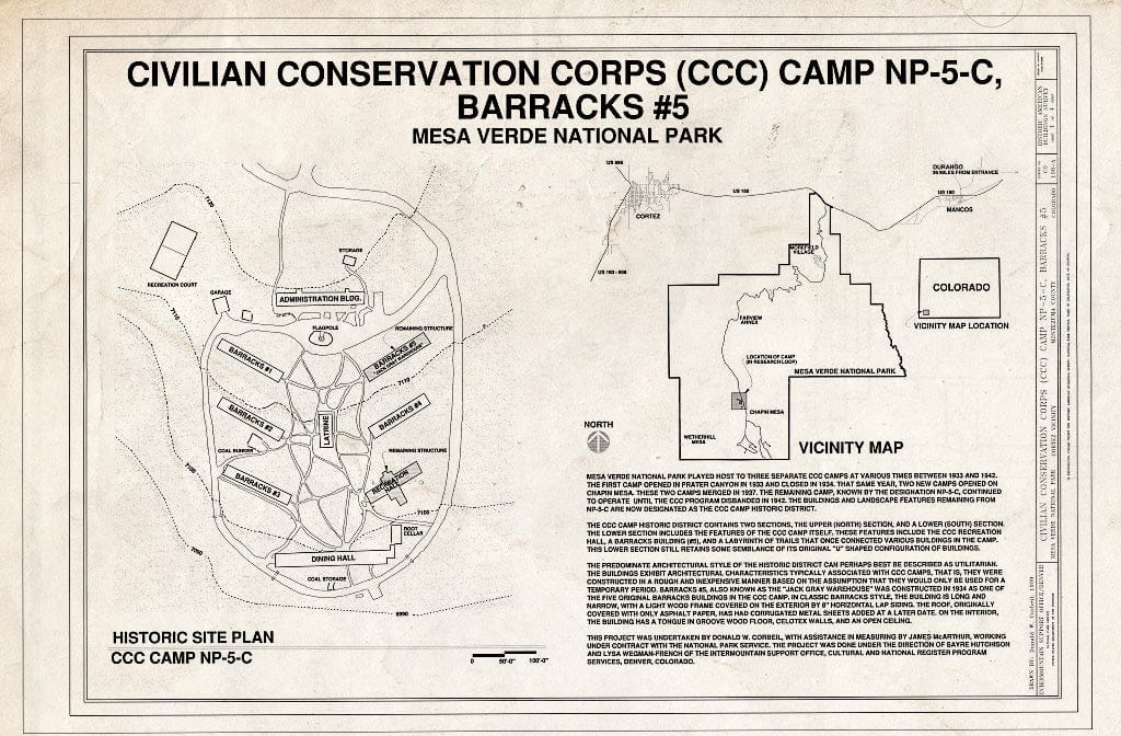 Blueprint Cover Sheet & Site Plan - Civilian Conservation Corps (CCC ...