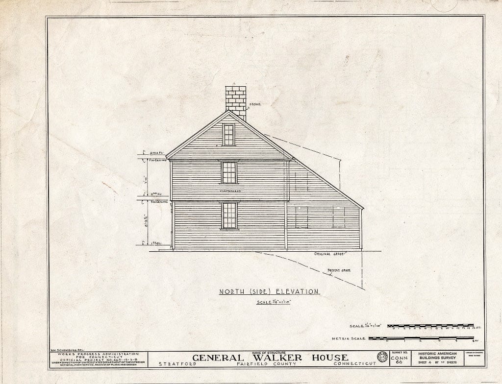Blueprint HABS Conn,1-STRAT,1- (Sheet 4 of 10) - General Joseph Walker ...
