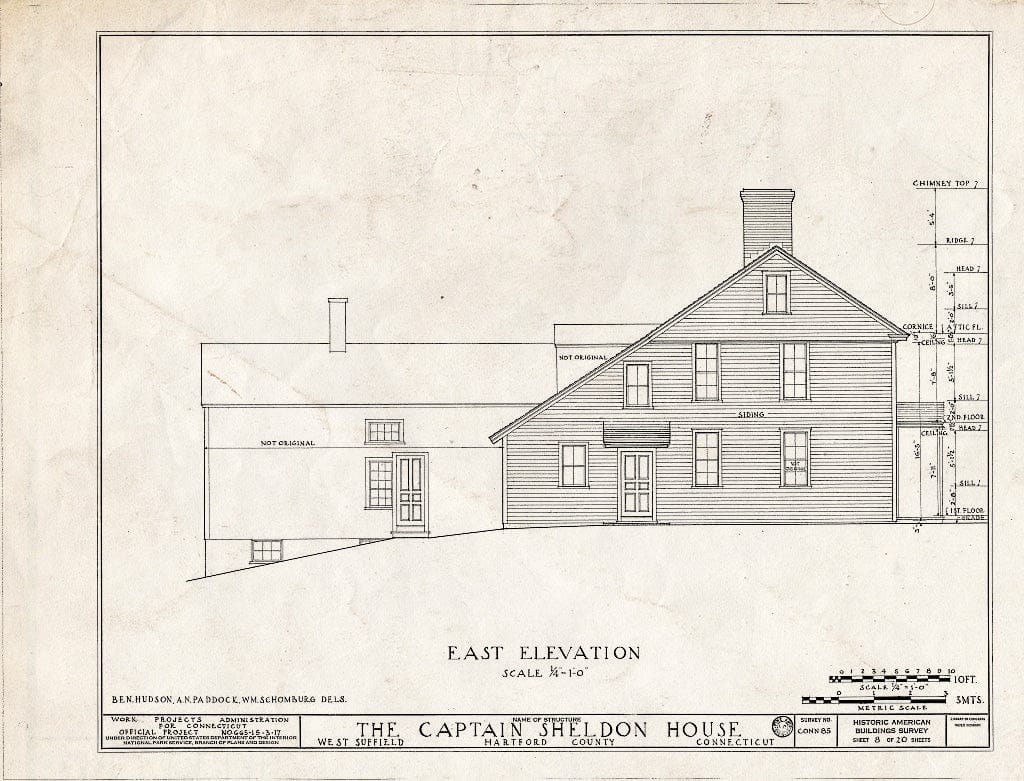 Blueprint HABS Conn,2-SUFIW,1- (Sheet 8 of 20) - Captain Jonathan Shel ...