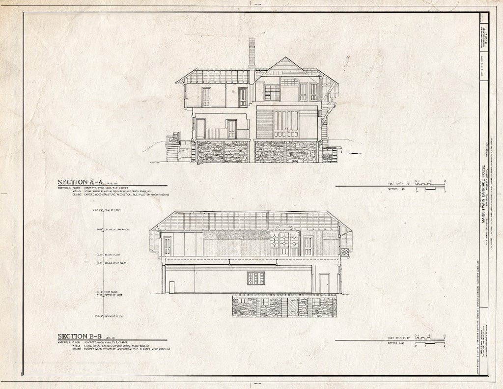 Blueprint HABS Conn,2-HARF,16A- (Sheet 6 of 6) - Mark Twain House, Car ...
