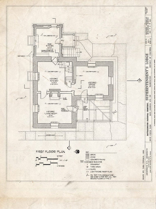 Blueprint HABS DC-839-A (Sheet 2 of 8) - Battleground National Cemeter ...