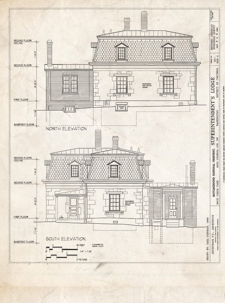 Blueprint HABS DC-839-A (Sheet 6 of 8) - Battleground National Cemeter ...