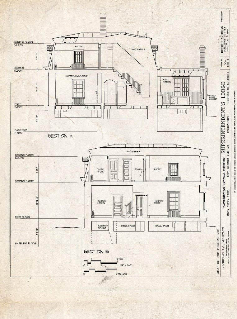 Blueprint HABS DC-839-A (Sheet 7 of 8) - Battleground National Cemeter ...
