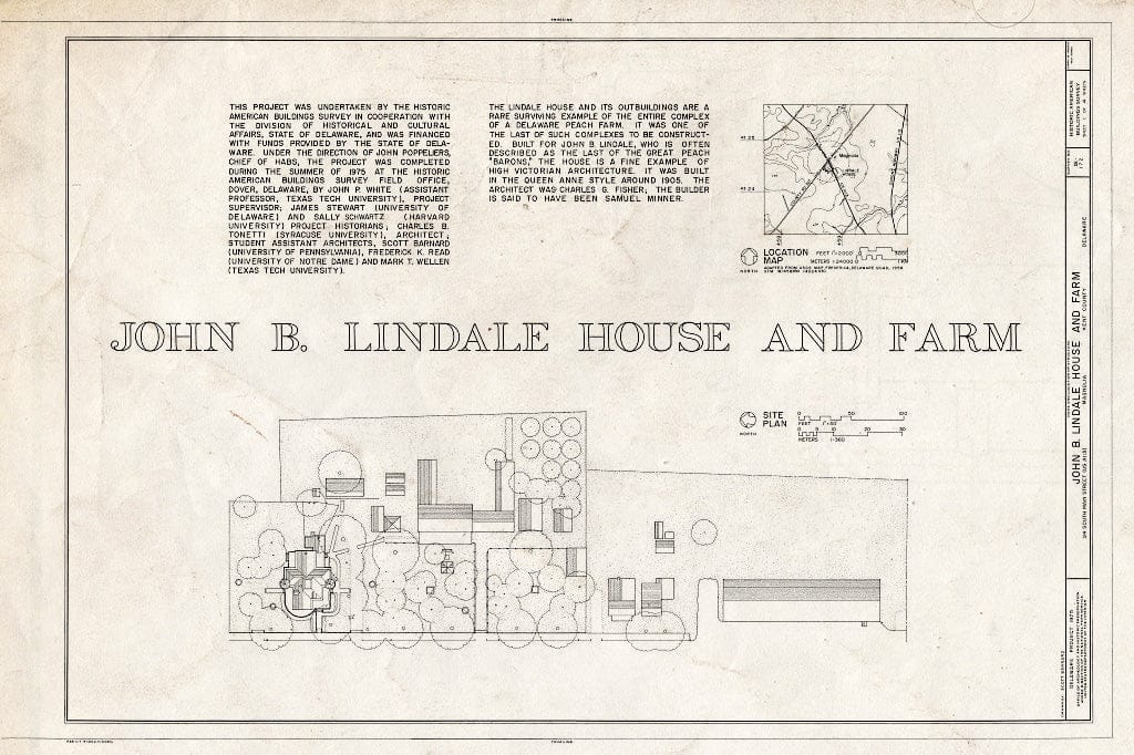Blueprint HABS DEL,1-MAG,1- (Sheet 1 of 4) - John B. Lindale House & F ...