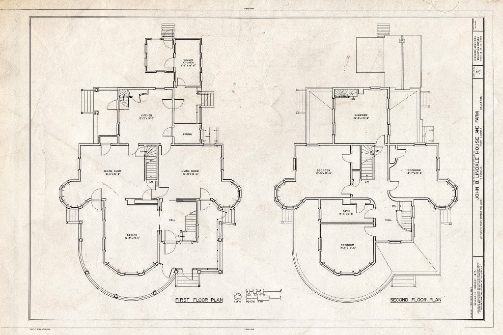 Blueprint HABS DEL,1-MAG,1- (Sheet 2 of 4) - John B. Lindale House & F ...