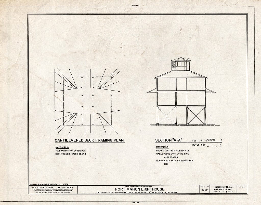 Blueprint HABS DEL,1-LITCRE.V,1- (Sheet 4 of 4) - Port Mahon Lighthous ...
