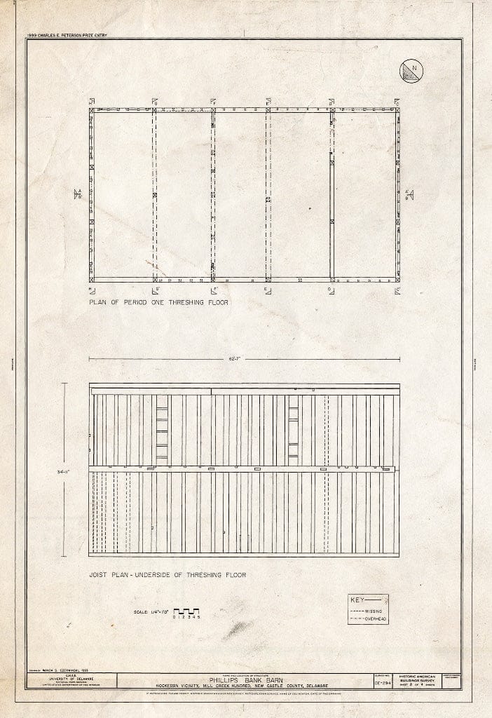 Blueprint HABS DEL,2-HOCK.V,4- (Sheet 2 of 4) - Phillips Bank Barn, Ol ...