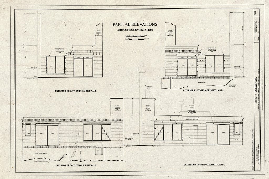 Blueprint Elevations - Dungeness, Cumberland Island, Saint Marys, Camd ...